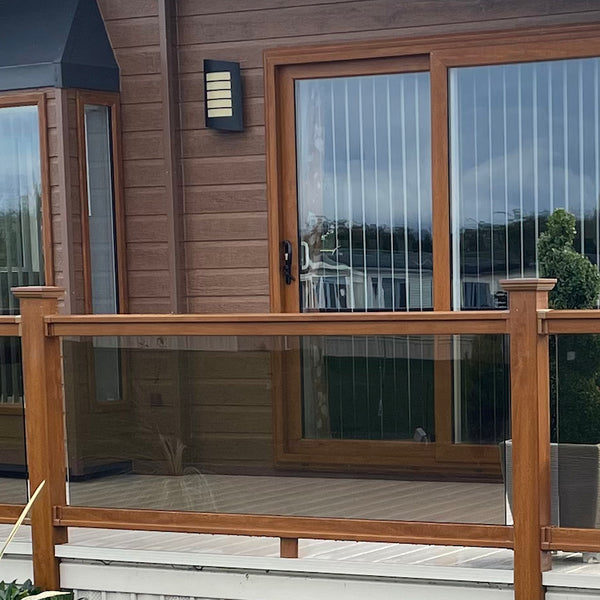 Premium Foiled Top & Bottom Rails Routed for 10mm Glass (Glass not inc ...