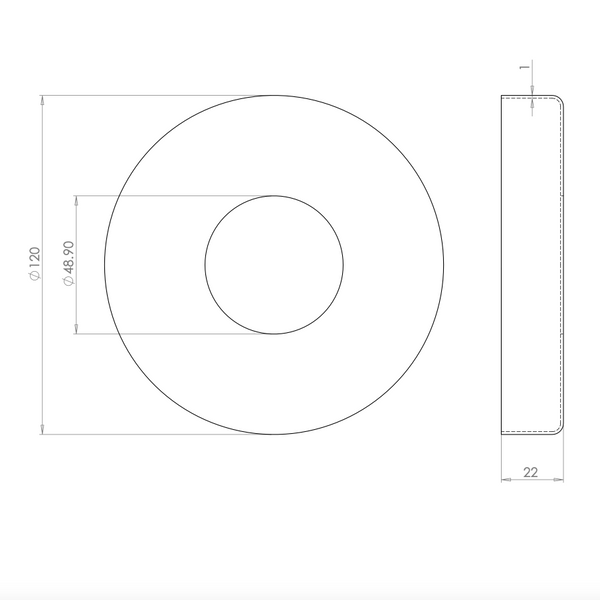 Fixing Plate Cover - 48.3mm - 316l – Deck Supermarket